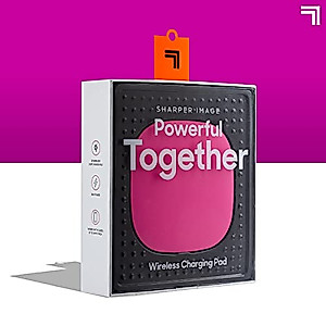 SHARPER IMAGE 5W Wireless Charging Pad with 6 Ft. Cord - Neon Pink