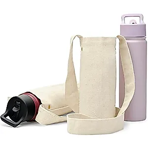 Kitchen Science Eco-Friendly Water Bottle Carrier (Set of 2) | Water Bottle Holder with Strap | Fits 24 oz. & 32 oz. Bottles | Pair of Water Bottle Sling with Shoulder Strap