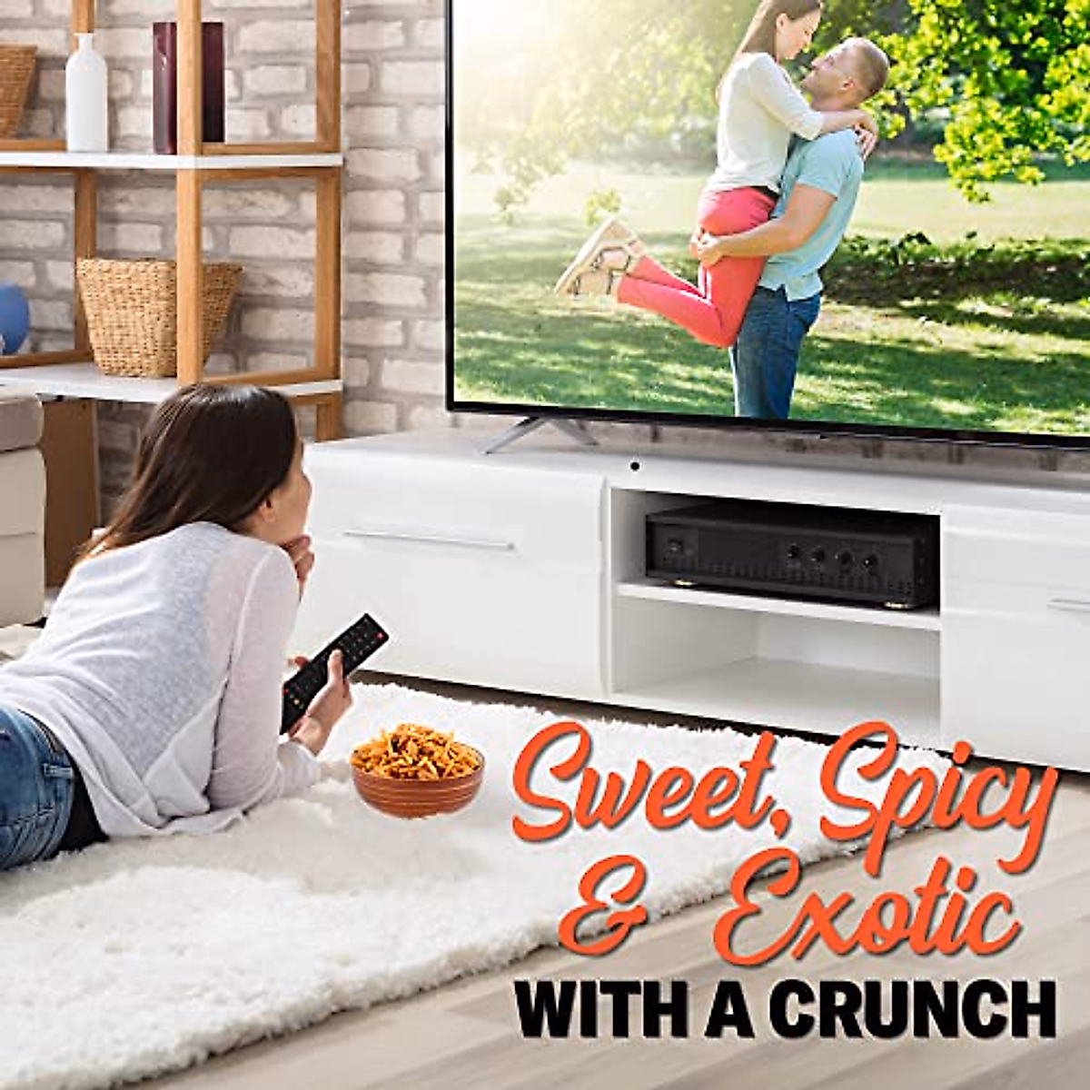 Sweet & Spicy Snack Mix - 7 oz Individually Wrapped Snack Bags - 6 Pack Bulk Snacks - Contains Peanuts - Trail Mix Individual Snacks for Adults - Party Mix & Pub Mix of Savory Hot Crunchy Salty Snacks