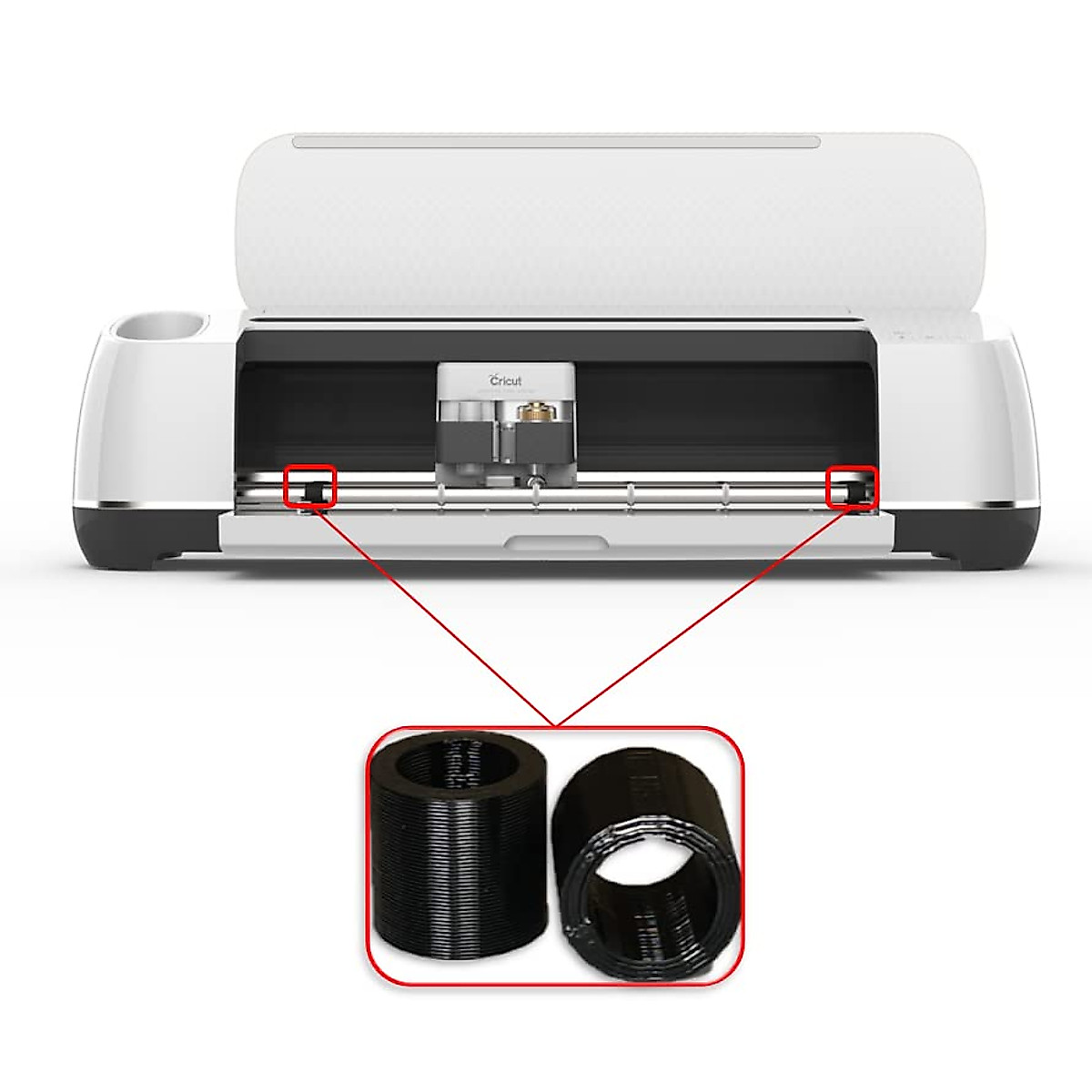 Kimalab 4-Pack Replacement for Cricut Maker / Cricut Machine Compatible, Rubber Wheel Mat Guide Rubber Roller/Wheel Pack Compatible with Cricut Accessories for Cricut Roller Repair