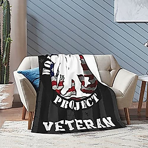 WANGLONG Us-Wounded-Warrior-Project Throw Blanket Fleece Blanket Bed Sofas Warm Throw Blanket All Season Warm 80"X60" Blanket