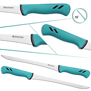 YOUSUNLONG Slicing Knife 12"(305mm) - Premium High-carbon molybdenum steel blade - Meat & Ham Slicer - Ergonomic & non-slip handle