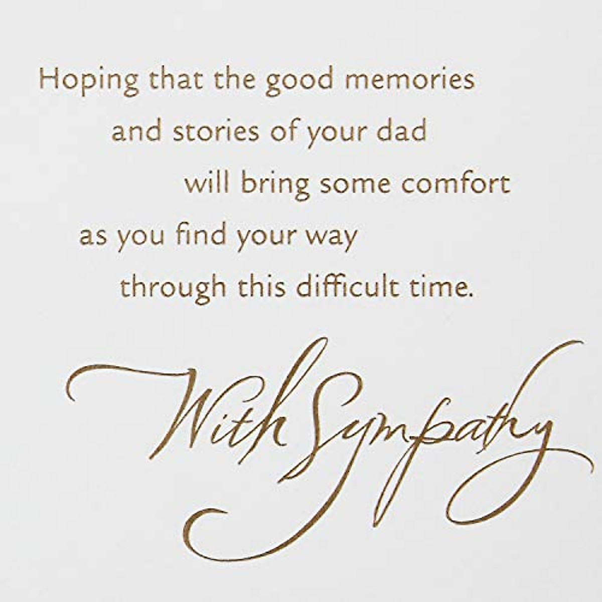 Hallmark Sympathy Card for Loss of Dad (Gifts to You)