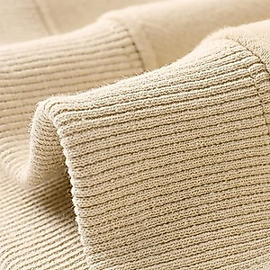 Baby Unisex Cotton Solid Hoodies, Toddler Sweatshirt Letter Printed Casual Sweater Tops Shirts Clothes Newborn Hoodies Beige