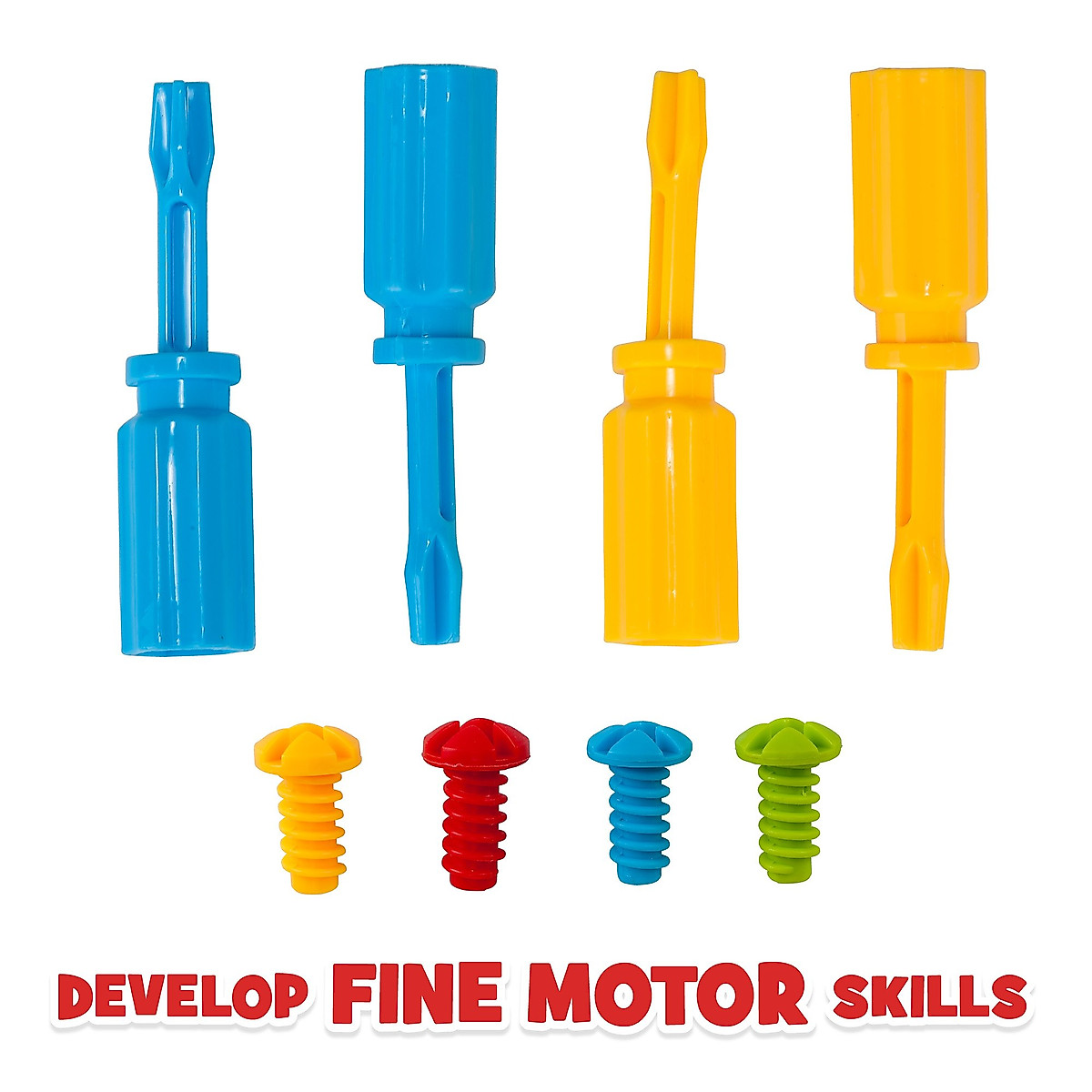 Creative Kids Build & Learn Dinosaur Take Apart Toy Set with Tools Interlocking STEM Educational Building Construction Kit for Preschool, Kindergarten, Boys & Girls Age 3+