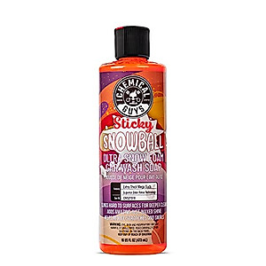 Chemical Guys CWS21516 Sticky Snowball Ultra Snow Foam Car Wash Soap (Works with Foam Cannons, Foam Guns or Bucket Washes) Safe for Cars, Trucks, Motorcycles, RVs & More 16 fl oz, Cherry Scent