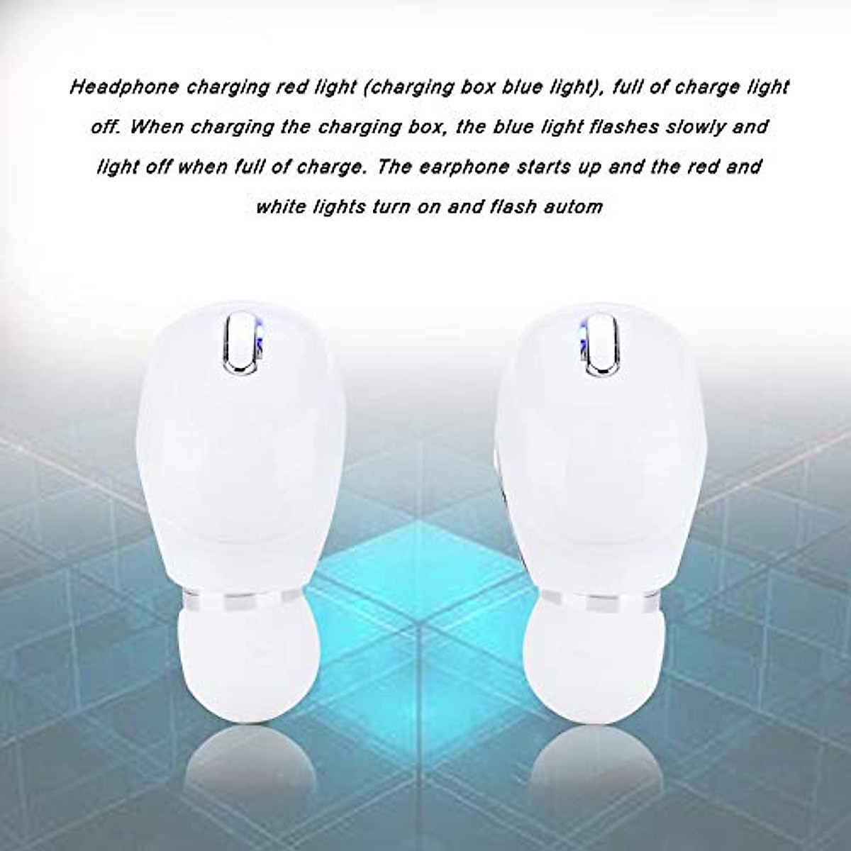 Wireless Earbuds, Mini Sports Wireless Bluetooth 5.0 Earphone Support 5H Playtime in-Ear Universal TWS Headphones with Mic for Sports, Fitness, Leisure, Driving, Office, etc.(White)