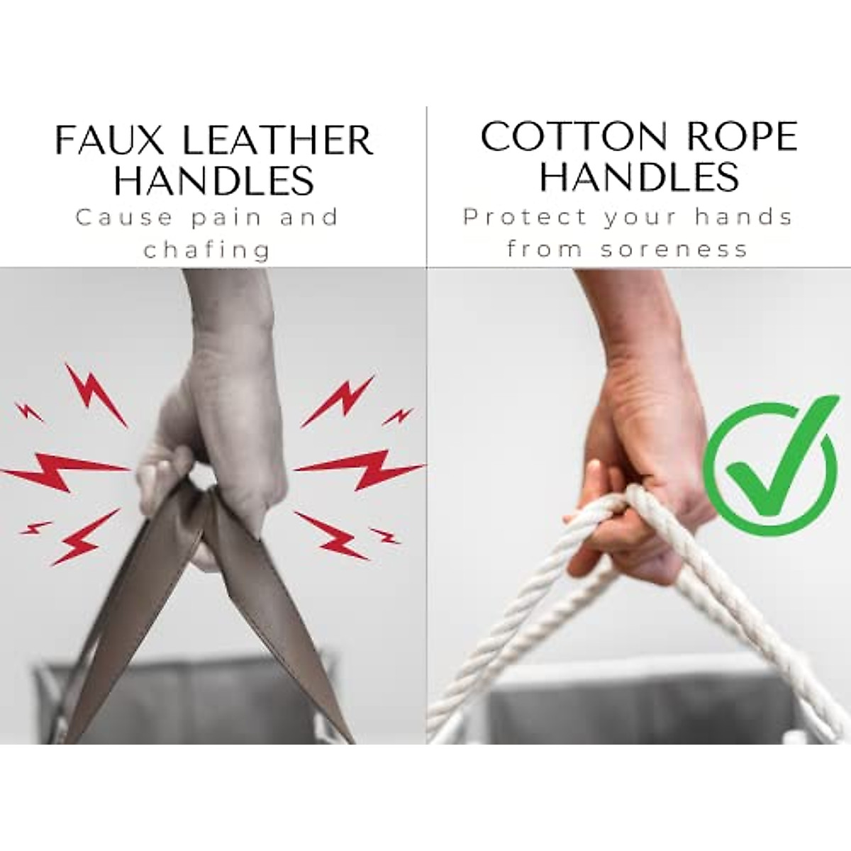 Stair Basket 16" x 16" x 10" Basket for Stairs with 3 Foldable Sections, Durable Cotton Collapsible Storage Bins, Stair Storage Organizer STRIKING LIFESTYLE