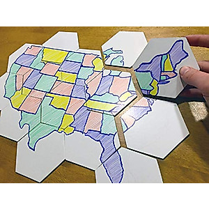 Apostrophe Games Hexagon Board Game Tiles – 20Pcs Large Game Board Pieces Blank Game Board Chits, Same Size as Settlers of Catan – Create Your Own Custom Tiles
