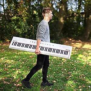 Alesis Recital – 88 Key Digital Piano Keyboard with Semi Weighted Keys, 2x20W Speakers, 5 Voices, Split, Layer and Lesson Mode, FX and Piano Lessons