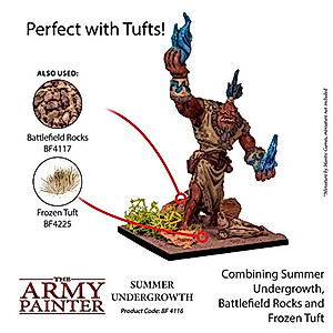 The Army Painter Battlefield: Summer Undergrowth Basing, 150 ml-For Miniature Bases & Terrains -Scenics Static Grass, Model Terrain Grass, Terrain Model Kit & The Army Painter Tufts for Bases of Minis