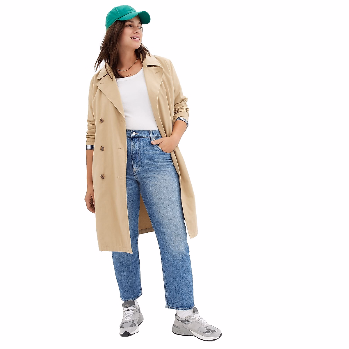 GAP Womens High Rise Straight Fit Jeans, Medium Hert Destroy, 32 Regular US