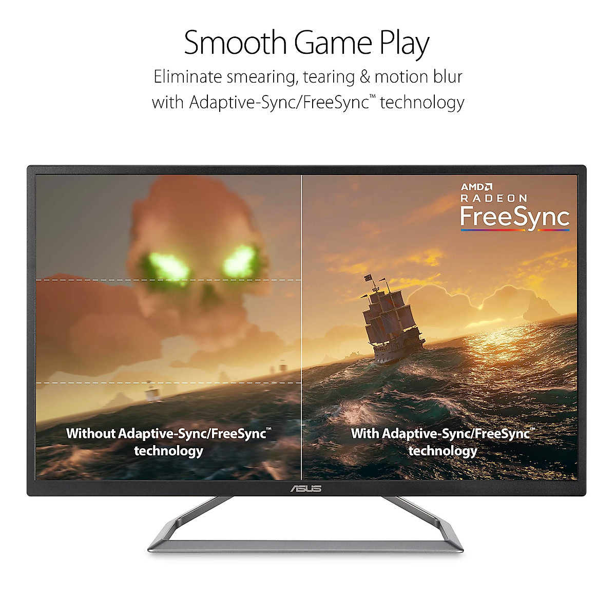 Asus VA32UQ 31.5” HDR Monitor 4K (3840 X 2160) FreeSync Eye Care DisplayPort HDMI HDR10,Black (Renewed)