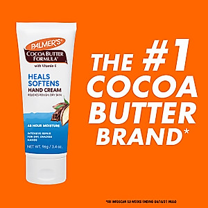 Palmer's Cocoa Butter Formula Hand Cream for Dry, Cracked Skin. Travel Size Hand Lotion, 3.4 Ounce