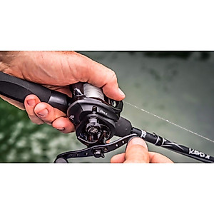 Abu Garcia Revo X Low Profile Baitcast Reel, Size LP (1430435), 7 Stainless Steel Ball Bearings + 1 DuraClutch Roller Bearing, Strong and Lightweight