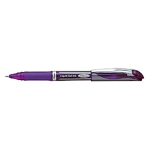 Pentel Liquid Gel Pen, Refillable, 1.0mm, Violet Barrel/Ink (PENBL60V)