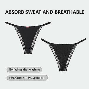 Aijolen Cotton G-String Thongs for Women Adjustable Thong Underwear Low Waist women's Panties No Show Women Thong Underpants