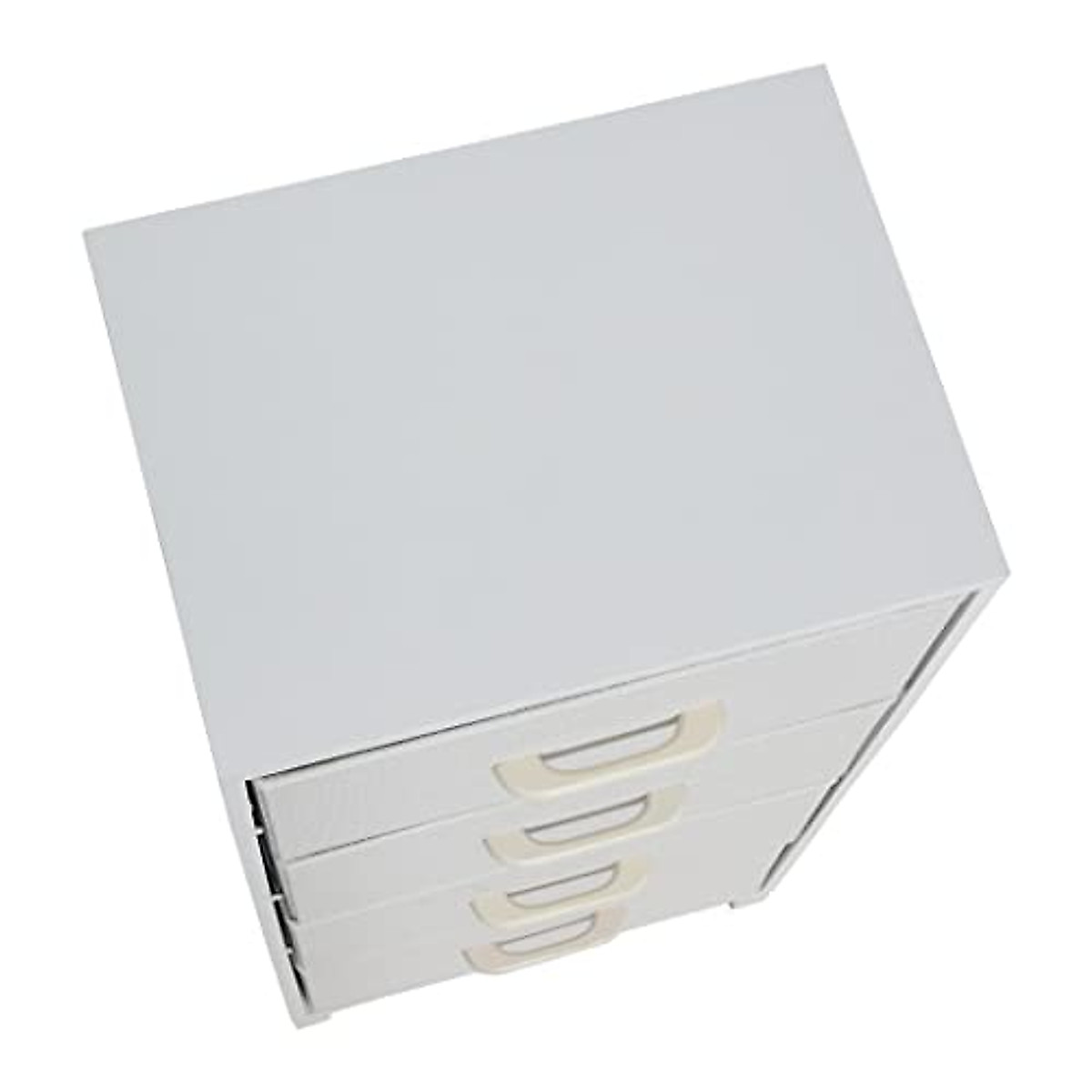 Household Essentials White 4 Drawer Bed Side Table