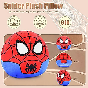 COAQAC 7 Inch Spider Plush Pillow, Super Soft Spidey Plushies Stuffed Animal Toys for Kids Adults Movie Fans, Birthday Gift Children's Day, Red (red)