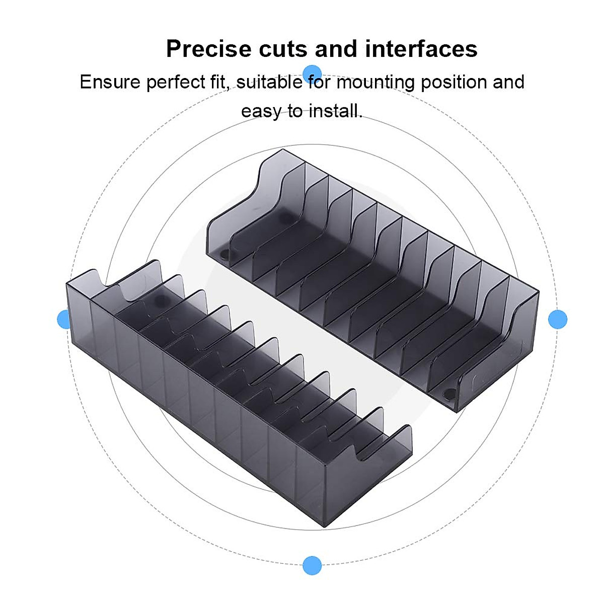 Wuqioei Game Disc Rack, 2 PCS Game Disc Stand with 10 Slot for PS4/SLIM/PRO Game, Large Capacity Game Card Storage Bracket Box Game CD Storage Holder