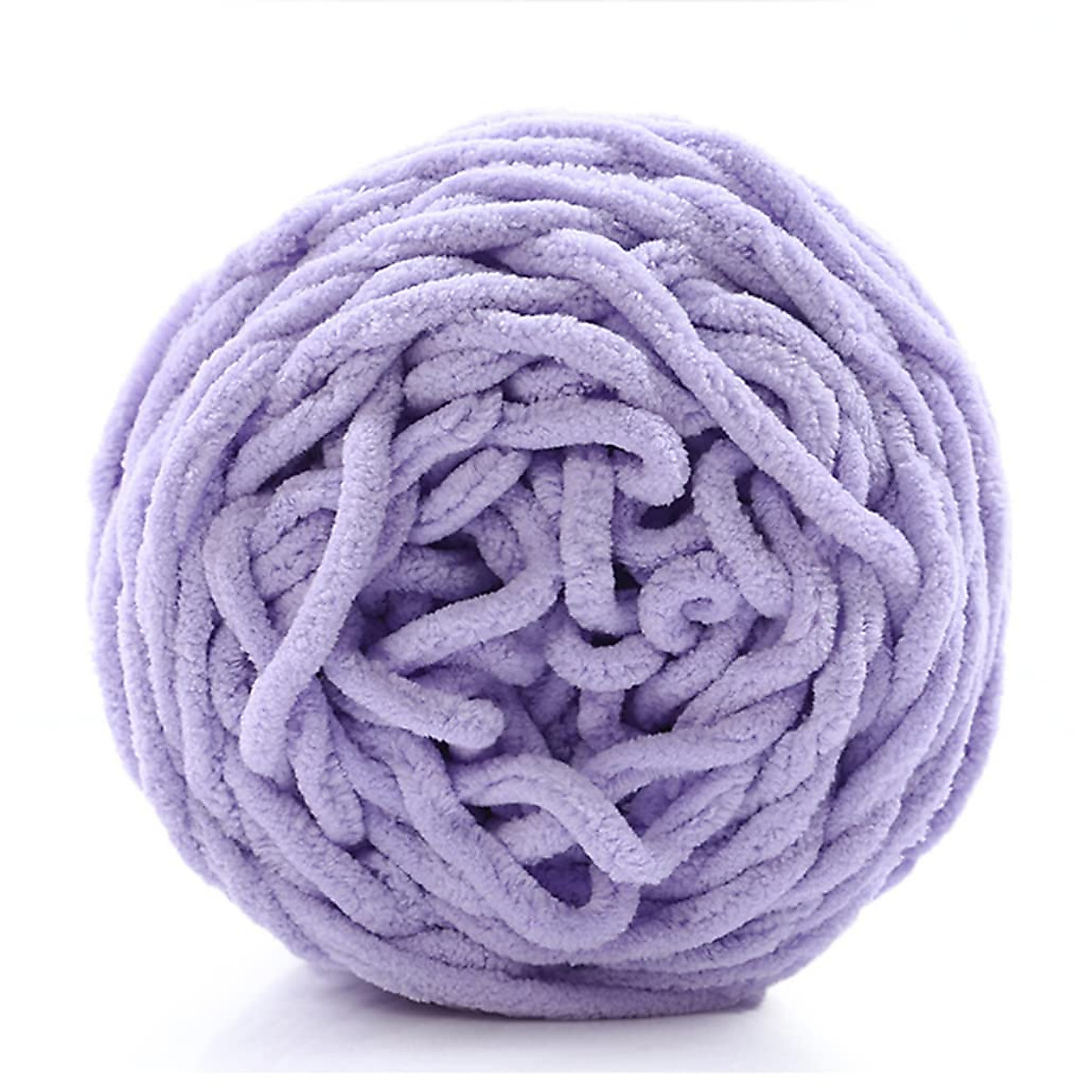YingRen Pure Color Cute Soft Knitting Chunky Towelling Wool Ball Skein Scarf Yarn - Perfect for Any Knitting and Crochet Mini Project Blue 100g