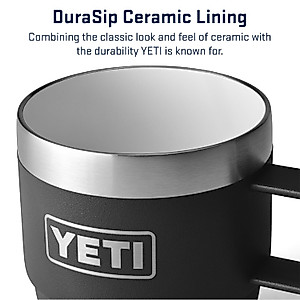 YETI Rambler 6 oz Stackable Mug, Stainless Steel, Vacuum Insulated Espresso/Coffee Mug, 2 Pack, Black