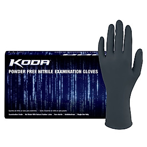 Adenna GL-NCF235BKFS KODA 5.5 mil Powder-Free Nitrile Exam Gloves for Sensitive Skin, Medical Grade, Dusk Blue, Small- Pack of 10, Count 1000