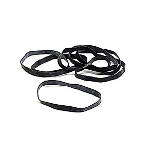 Band-It Rubber Co. Black Angler #64 (3 1/2” x 1/4”) Premium Platinum Crepe Rubber Band, 1 Pound Bag (Approximately 350 per pound) Perfect for Home, Office, or Fishing