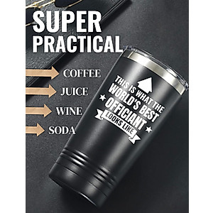 Onebttl Officiant Gifts for Men Women, Wedding Officiant Gift for from Bride Groom, 20oz Stainless Steel Insulated Tumbler with Lid and Straw - World's Best Officiant