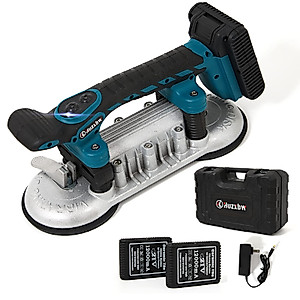 Huzxbw Tile Vibration Machine Installation Tool-Automatic Leveling,Tiling Suction Cup 6 Speeds Adjustable 12000mAh 24000r/min