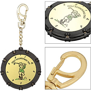 Golf Score Counter 18 Holes Tally Counter Hand Held Clicker Digit Counter Golf Numbers Clicker with Clip Keychain for Golf Accessory