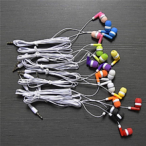 ZNXZXP 30 Pack Bulk Kids Earbuds for Classroom,Student Wired Headphones in Ear Earbuds for School Librariy,3.5mm Multi Colored Wholesale Earphones for Chromebook Laptop PC