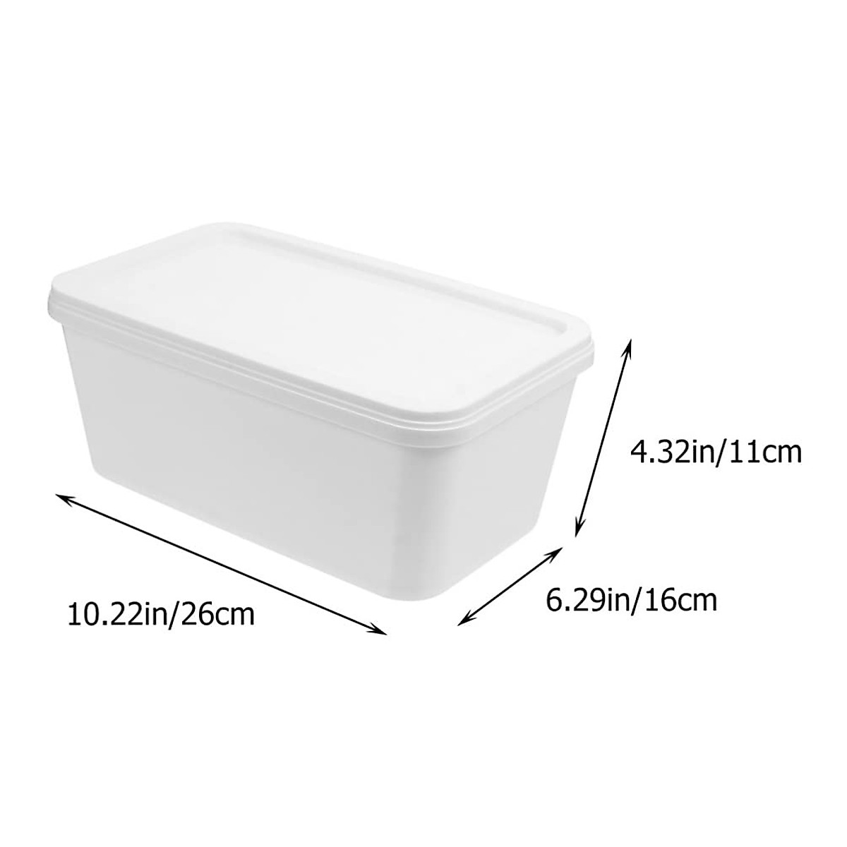 Hemoton Lunch Box Containers Ice Cream Container Reusable Ice Cream Tub Containers Freezer Storage Tubs Dessert Containers with Lids for Homemade Ice Cream Sorbet and Freezer 3l Food Containers