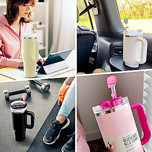 TDTOK 5Pcs Cute Skull Straw Toppers, Well Made Skull Shape Silicone Stanley Straw Cover Fit 10mm Straw Dust Proof Reusable Stanley Cup Straw Cover