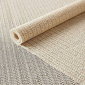 Nourison Somerset Rustic Latte 2'3" x 8' Area-Rug, Easy-Cleaning, Non Shedding, Bed Room, Living Room, Dining Room, Kitchen (2x8) & Anchorlock Non Slip Area Rug Runner Pad 1'8" x 7'6", Ivory
