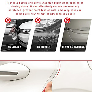Ziciner Car Door Edge Guards, 16Ft (5M) Auto Edge Trim Rubber Seal Protector with U Shape, Automotive Anti-Collision Door Entry Trim Molding Protection, Universal Fit for Most Car (Transparent White)