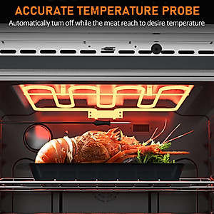 Hipicute 30 inch Electric Single Wall Oven with Convection Fan Touch Control, Large Oven Capacity, 360° Rotisserie, Fingerprint Resistant Stainless Steel