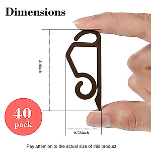 Marsui Christmas Light Clips Outdoor Gutter Hooks Plastic Seasonal Weatherproof Clips Holiday Fence Hooks for Christmas Roof Tree Outside Hanging String Lights(Coffee,40 Pieces)