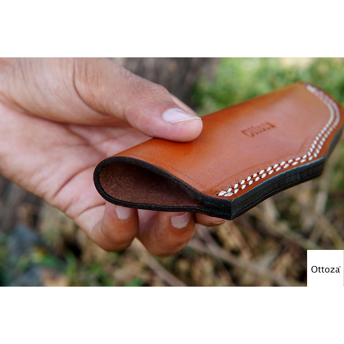 Ottoza TOP GRAIN Leather Knife Sheaths for Fixed Blade Knives, Leather Knife Sheath for Belt, Leather Knife Holster Belt Knife Holder, Vertical Knife Sheath for Belt No:46