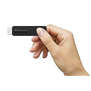 Roku Streaming Stick | Portable, Power-Packed Player with Voice Remote with TV Power and Volume (2017) (Renewed)