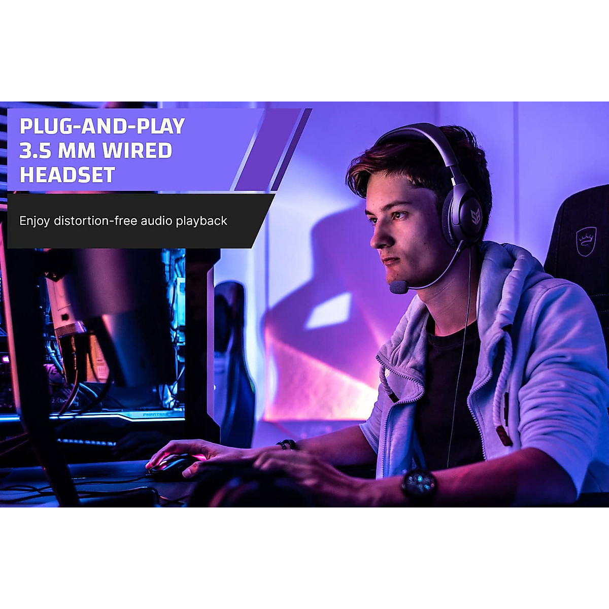 Sound Blaster Blaze V2 Over-Ear Gaming Headset with Detachable Noise-Cancelling Microphone, Volume and Mic Mute Control for PC/Mac/Consoles