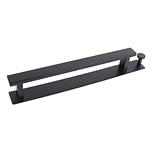 Mothinessto Bath Towel Storage Rack Durable Seamless Black Sturdy Towel Holder for Bathroom