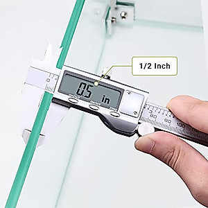 ECOTOUGE Fire Pit Wind Guard for Fire Table, 30.7” x13” x4.7” Clear Tempered Glass Flame Guard with Hard Aluminum Corner Bracket & Rubber Feet