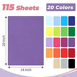 Simetufy 115 Sheets Tissue Paper for Gift Bags, 20 Colors 14 x 20 Inch Art Tissue Paper Bulk, Gift Wrapping Tissue Paper for Crafts, Holiday, Birthday, Halloween, Christmas and DIY Project