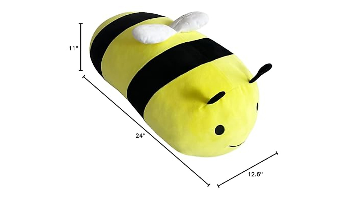 Cute 24-Inch Bee Plush Pillow - Perfect Gift for All Ages