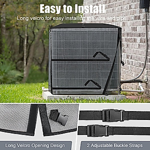Air Conditioner Covers for Outside, Breathable Full Mesh With Waterproof Top Air Conditioner Cover for All Seasons, AC Unit Cover Protect from Cotttonwood Fluff, Leaves, Debris, 32"W x 32"D x 36"H