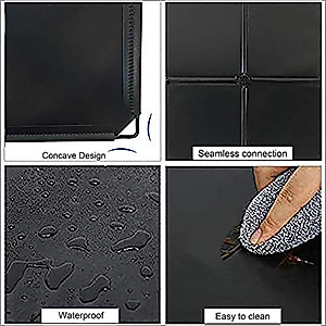 C&AHOME Cube Storage, 9-Cube Bookshelf, Plastic Closet Cabinet Organizer, DIY Stackable Bookcase, Modular Shelving Units Ideal for Home, Office, Kids Room, 36.6" L x 12.4" W x 48.4" H Black SHS3009A