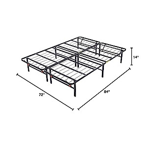 Classic Brands Hercules Heavy-Duty 14-Inch Platform Metal Bed Frame | Mattress Foundation, California King