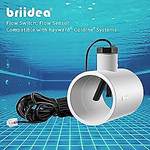 briidea Flow Switch, Flow Sensor with Tee for Hayward Salt System, Compatible with Hayward Goldline System