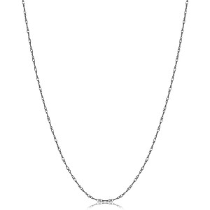 Kooljewelry 14k Yellow Gold Rope Chain Pendant Necklace (0.8 mm, 18 inch)